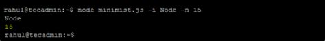 how to parse command line arguments in node js tecadmin