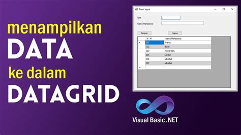 2 menampilkan data ke datagrid vb net youtube