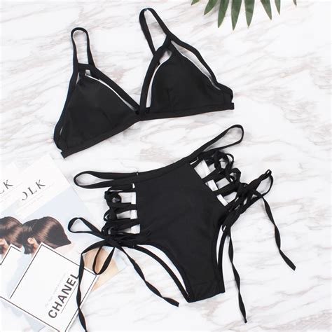 2018 New Sexy Bikinis Women Swimsuit High Waist Bathing Suit Push Up