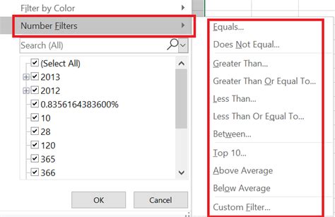 excel custom filters on number column using java and apache poi roy