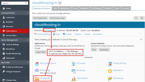 how to upload your website files on plesk 12 5 panel pace infonet web