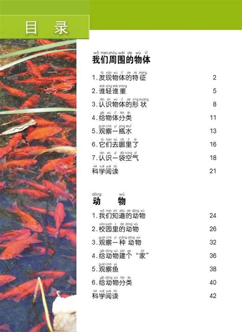 新小学科学教科版一年级下册电子课本2022高清pdf电子版 教习网 课件下载