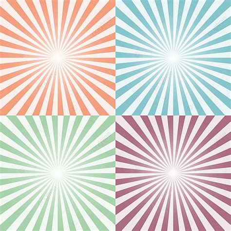 Sunbeam Star Burst Background Color Stock Vector Illustration Rays