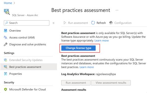 configure best practices assessment on an azure arc enabled sql server