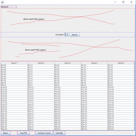 java miglayout with jtable with issue stack overflow