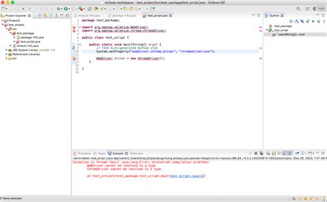 webdriver chromedriver cannot be resolved to a type stack overflow