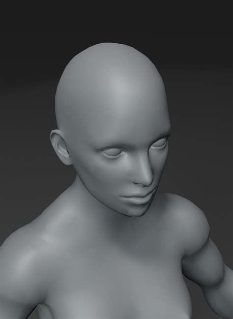 Modèle 3d De Maillage De Base De Corps Féminin Masculin Fort Animé