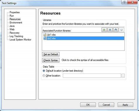 uft library files ~ sdet