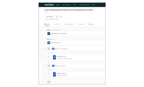 how to automate a workflow with workato a sample salesforce and jira