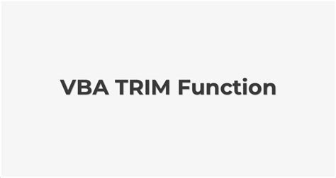 vba trim function syntax example