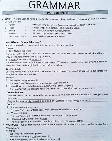 classnotes 9th class english grammar notes pdf