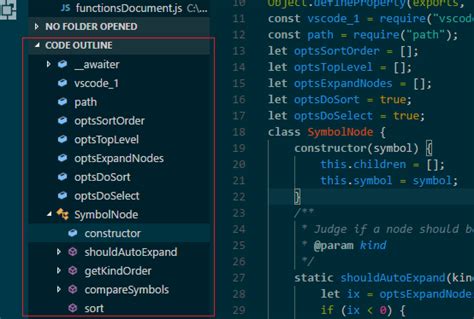 how can i implement my own code outline layout in vscode stack overflow