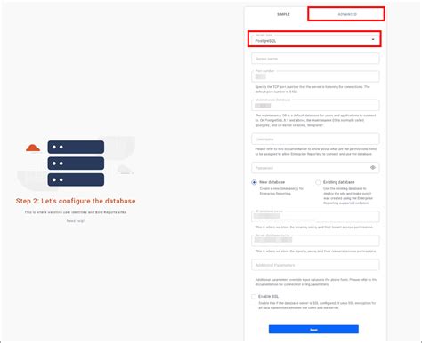 postgresql configuration for bold reports enterprise edition