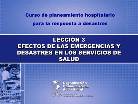 Efectos De Las Emergencias Y Desastres En La Salud Ppt