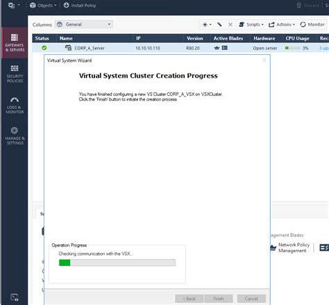 virtual system create on checkpoint vsx network and firewall
