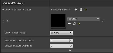 virtual texturing reference unreal engine documentation