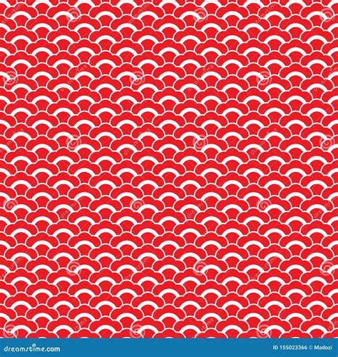 Seamless Traditional Japanese Seigaiha Ocean Wave Stock Vector