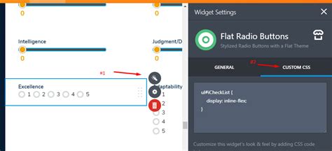 how can i align radio buttons widget options horizontally instead of