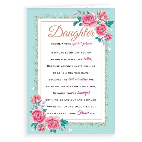 Cards Direct Birthday Card Daughter Roses