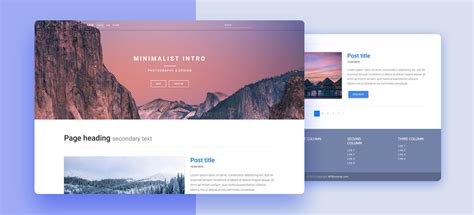 1 column listing template material design for bootstrap