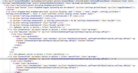 how can i loop through the elements of an angularjs drop