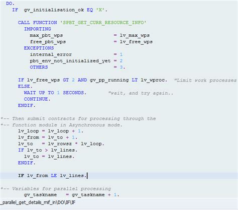 parallel processing example code sap blogs