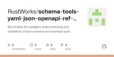 github rustworks schema tools yaml json openapi ref codegen set of