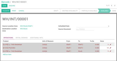 how to do an internal transfer — odoo 11 0 documentation
