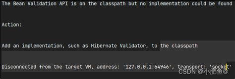 the bean validation api is on the classpath but no implementation could