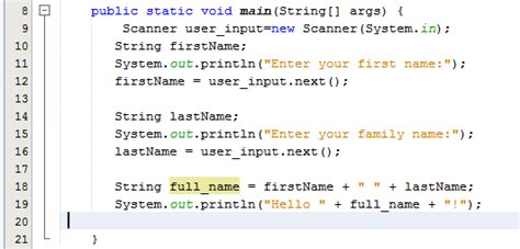user input using scanner class in java ~ program in java java