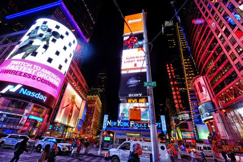 Night At Times Square In New York City Times Square In New… Flickr