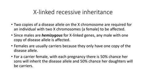 Modes Of Autosomal And Sex Linked Inheritance