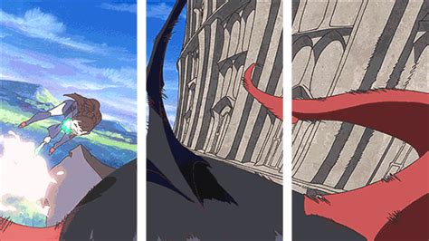 Safebooru 1girl Akko Kagari Animated Animated  Brown Hair Dragon