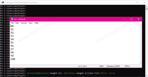 remove n first or last lines from text file in powershell