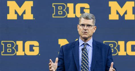 Michigans Jim Harbaugh Potential 4 Game Suspension Nothing To Be