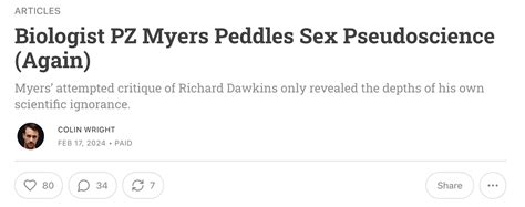 Colin Wright Corrects P Z Myers About The Sex Binary Why Evolution