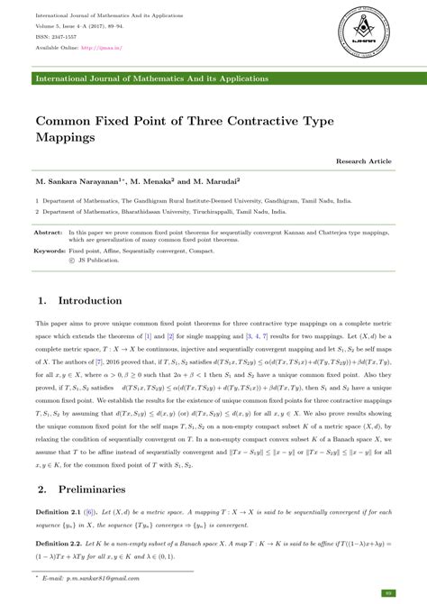 pdf common fixed point of three contractive type mappings