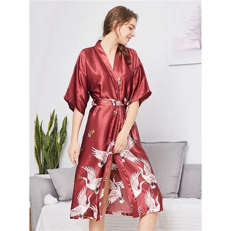Buy New Brand Plus Size Robes Female Silk Satin Bride