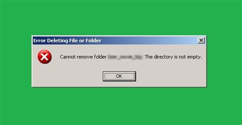 how to fix cannot delete folder the directory is not