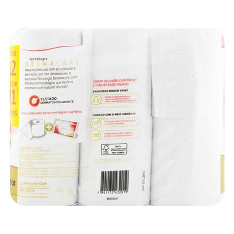 Papel Higiênico Folha Dupla Neutro Neve Toque Da Seda 30m Pacote Leve
