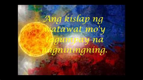 Pambansang Awit Ng Pilipinas With Lyrics Youtube