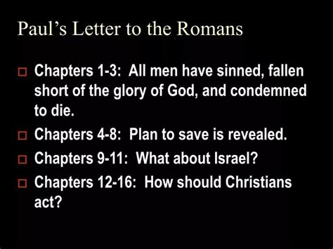 Ppt Pauls Letter To The Romans Powerpoint Presentation Free