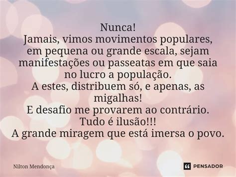 ⁠nunca Jamais Vimos Movimentos Nilton Mendonça Pensador