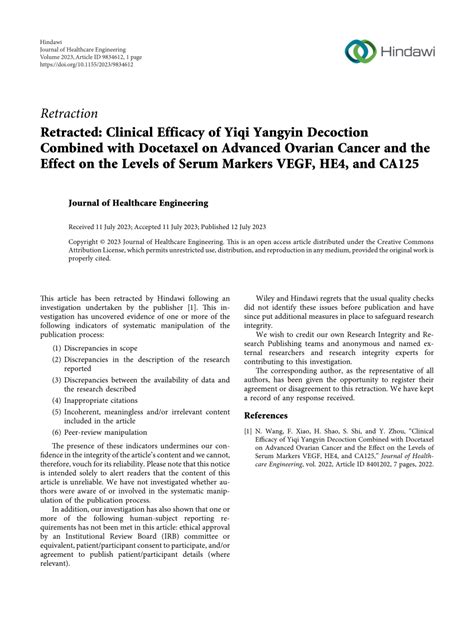 Pdf Retracted Clinical Efficacy Of Yiqi Yangyin Decoction Combined