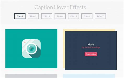 250 jquery and css3 hover effects plugins and tutorials