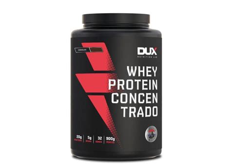 Whey Protein Concentrado 900g Chocolate Dux Nutrition Em Promoção é