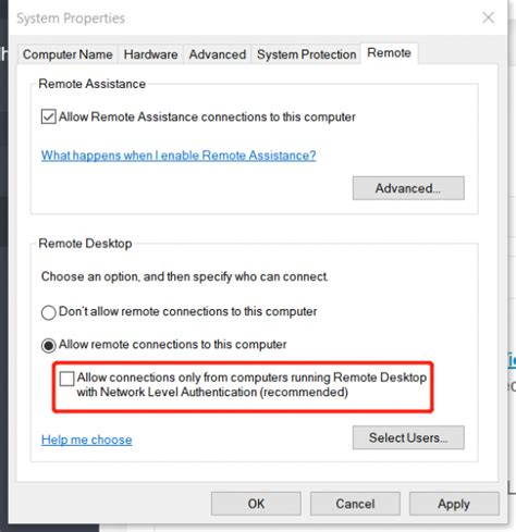 remote connection tips lemur