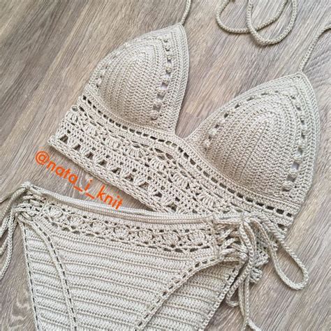 Most Beautiful Knit Bikini Bottom And Top Patterns Knittting Crochet