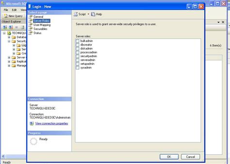 login creation in sql server 2005 for sql server authentication mode