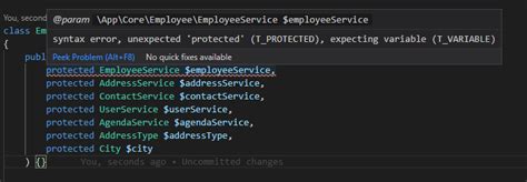 php 8 constructor property promotion not working correctly · issue